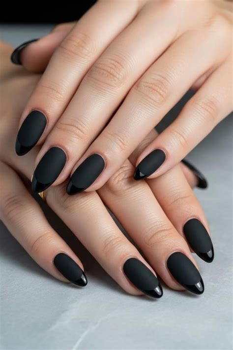 12 Matte Black Nails Trendy Designs Shapes And Styling Ideas Kpopmood