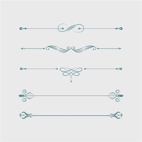 Vintage Swirl Design Elements Free Vector