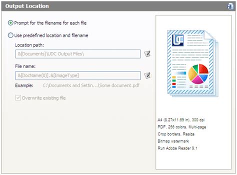 Output Location Universal Document Converter