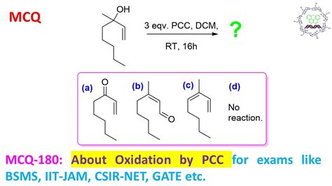 MCQ 180 About Oxidation By PCC By Dr Tanmoy Biswas Chemistry The