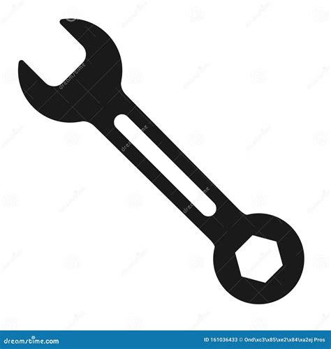 Wrench Icon In Flat Style Isolated On White Background Spanner Symbol
