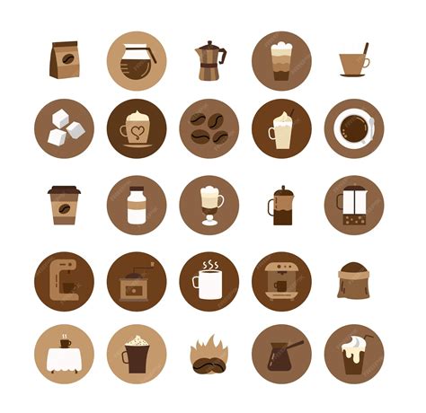 Premium Vector Coffee Icons Set