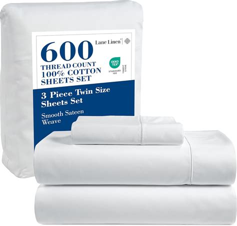 600 Thread Count Cotton Sateen Sheets Luxury Cooling Bedding