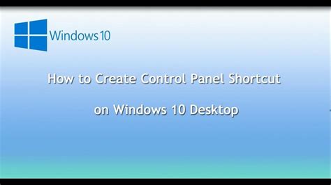 how to create control panel shortcut on windows 10 desktop artofit
