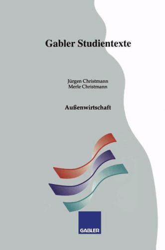 Gabler Studientexte Ser Außenwirtschaft By Merle Christmann And