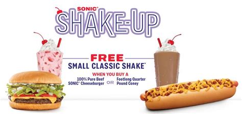 Sonic Free Small Classic Shake With Purchase