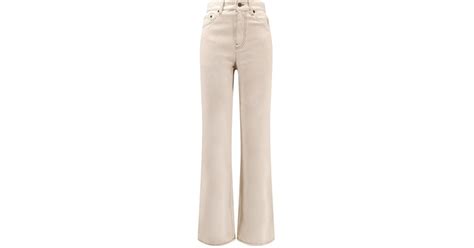 Burberry Flared Jeans In Natural Lyst Uk