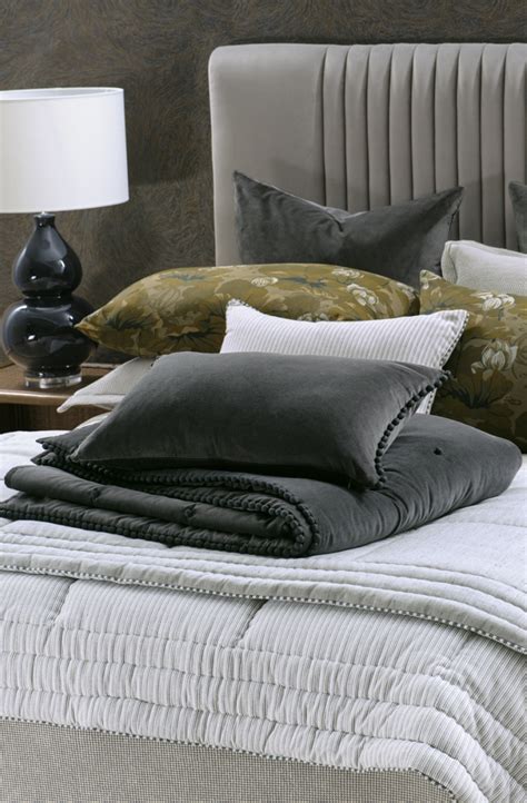 Velvet Comforter Mateo Graphite Linen Boutique