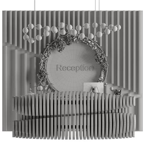Reception 5 Parametric Desk 3D Model CGTrader