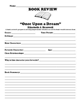 Once Upon A Dream BOOK REVIEW By BAC Education TPT