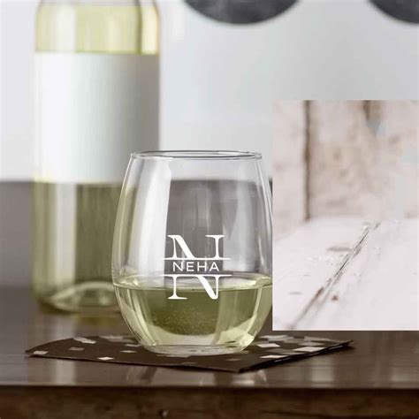 Personalized Stemless Wine Glasses With Name Nutcase India