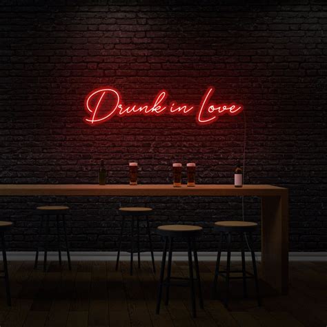 Drunk In Love Cursive Led Neon Sign Rgb 40 L X 86 H 100cm L X 22