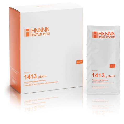 Soluție Calibrare Conductivitate 1413 µscm 25 Plicuri X 20 Ml Hi70031p