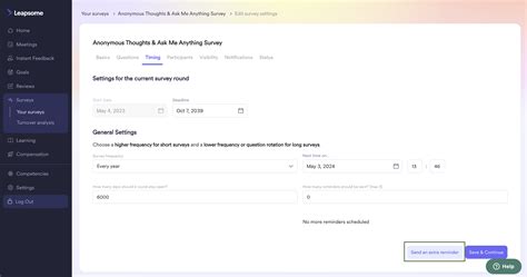 Setting Up Survey Notifications And Reminders Leapsome