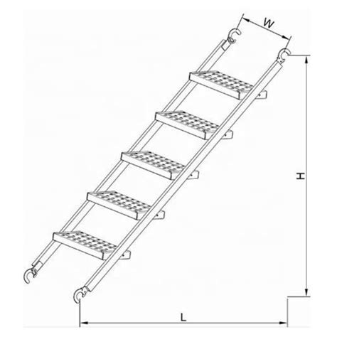Scaffolding System Parts Stair Case Certificated Pre Galvanized Hdg