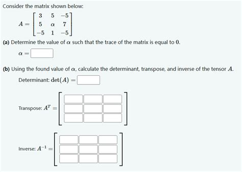 Solved Consider The Matrix Shown Below A Chegg