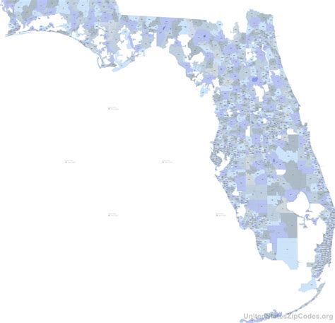 Printable Florida Zip Code Map