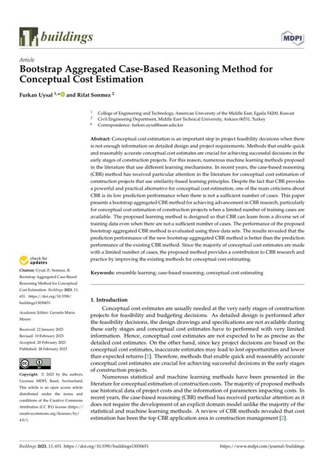 Pdf Bootstrap Aggregated Case Based Reasoning Method For Conceptual