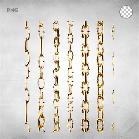 Premium Psd Beautiful Golden Chains Hanging Down The Wall Isolated On
