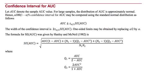 Confidence Interval Auc Thinbug