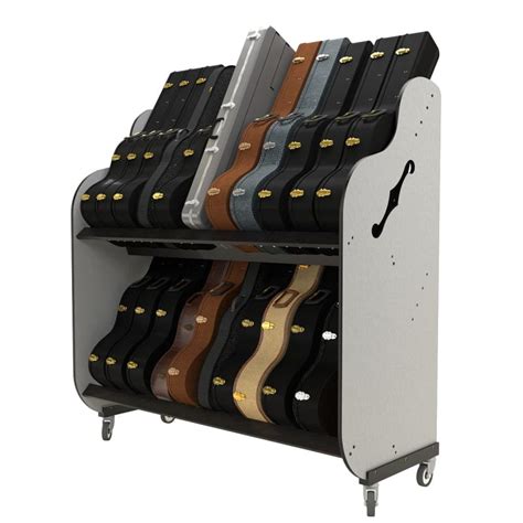 The Band Room Double Stack™ Guitar Storage Shelf Rack For Classrooms
