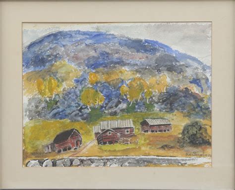 Sven Persson Akvarell Signerad Konst Måleri Auctionet