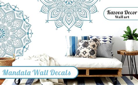 Kazova Mandala Wall Decal Mandala Wall Stickers Lotus