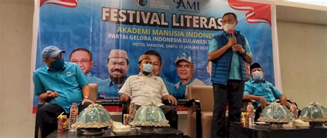 Buka Festival Literasi Ketua DPW Partai Gelora Syamsari Hari Ini
