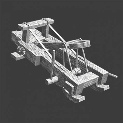 3d Printable Model Of Medieval Catapult By Northern Crusades Miniatures