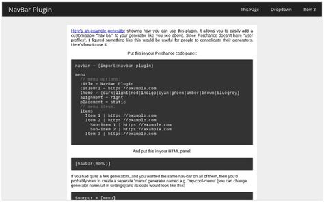 Navbar Plugin