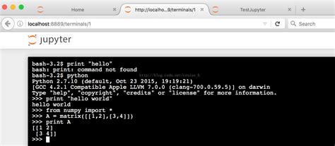 Mac下jupyter即ipython Notebook的搭建及使用mac Ipython Csdn博客