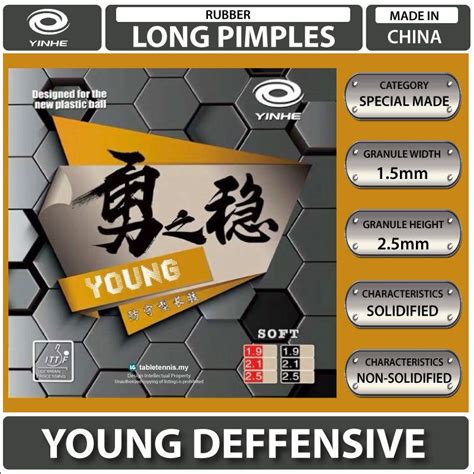 Yinhe Rubber Young Defensive Long Pimples Table Tennis Rubber Long Pips