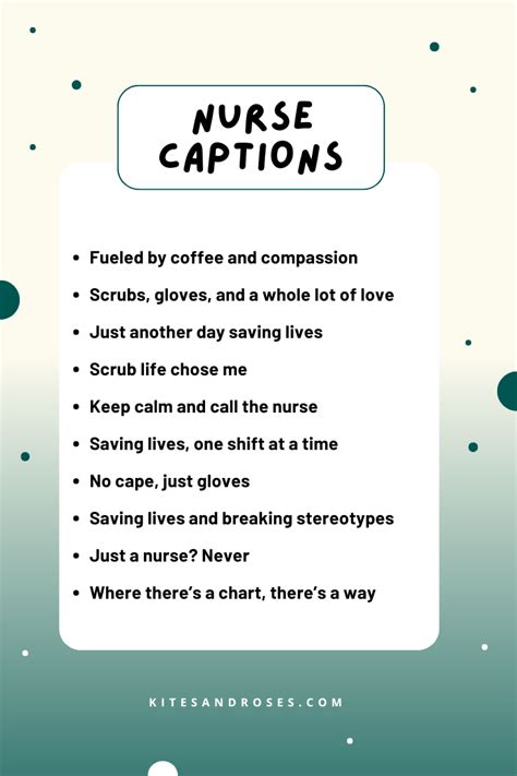 🩺23 Nurse Captions For Your Next Proud Nurse Pic Kites And Roses