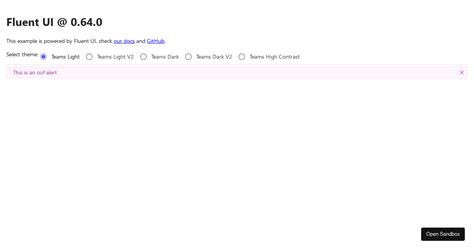 Fluent Ui Example Forked Codesandbox