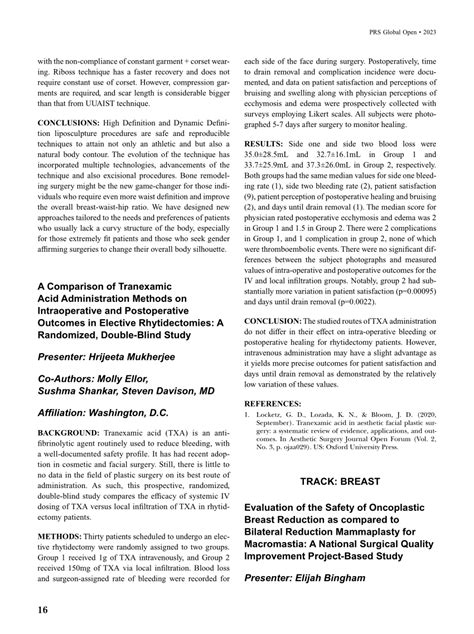 Pdf Evaluation Of The Safety Of Oncoplastic Breast Reduction As Compared To Bilateral