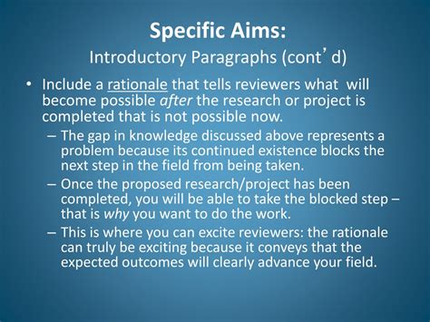 Ppt Specific Aims Workshop Powerpoint Presentation Free Download