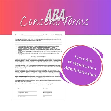 Aba Consent Forms Etsy