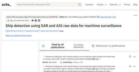 Ship Detection Using Sar And Ais Raw Data For Maritime Surveillance