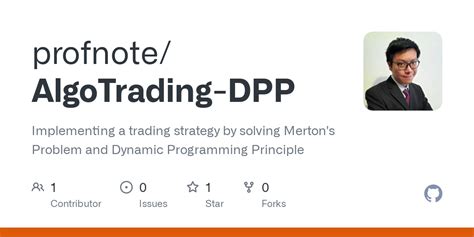 Github Profnotealgotrading Dpp Implementing A Trading Strategy By Solving Mertons Problem