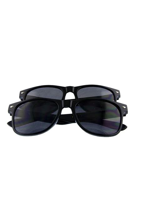 Unisex Horn Rimmed Classic Retro Sunglasses Os Wf01blk City Sunglass