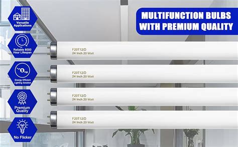 F20t12d 20 Watt Light Bulb Daylight 24 Inch T12 Fluorescent Tube 20w
