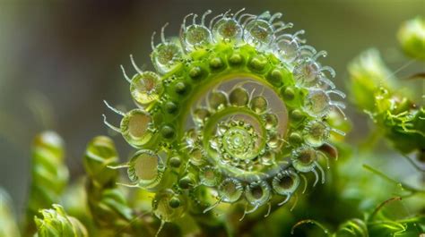 Premium Photo Exquisite Detail Of A Moss Spore Capsule With A Spiral