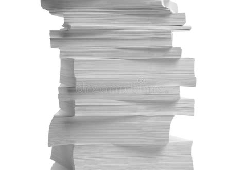 Stack Of Paper Sheets On White Background Stock Image Image Of