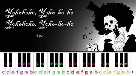 Binks Sake One Piece Hard Version ~ Piano Letter Notes