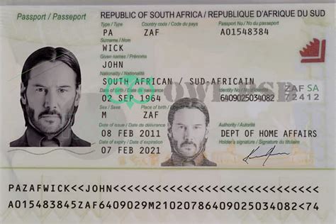 Owl Psd High Quality Fake Template South Africa Passport Template 2009