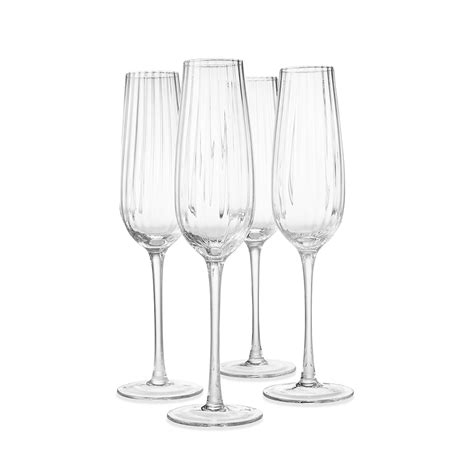 4 Ripple Flute Glasses Kmart