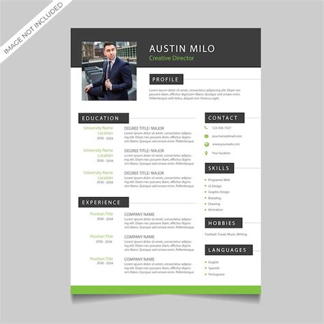 Premium Vector Professional Resume Business Layout Creative Cv