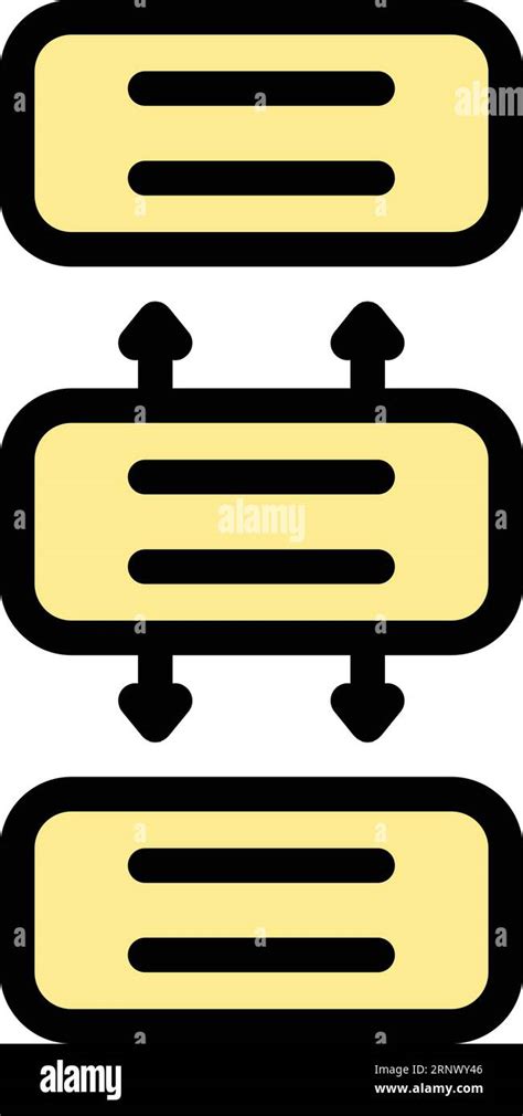 Software Icon Outline Vector Build Process App Code Color Flat Stock