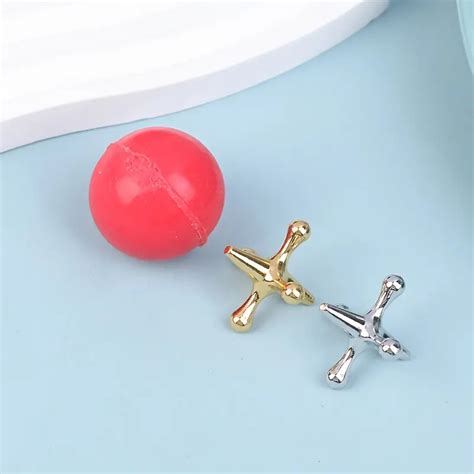 Metal Jacks Ball Game Set Classic Tabletop Play Kit Jacks Temu
