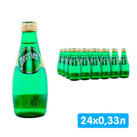 Вода Perrier / Перье 0.33 литра, газ, стекло, 24 шт. в уп. - купить по ...